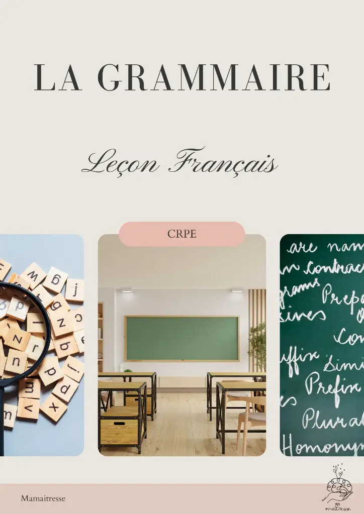 La grammaire - épreuve de leçon | mamaîtresse